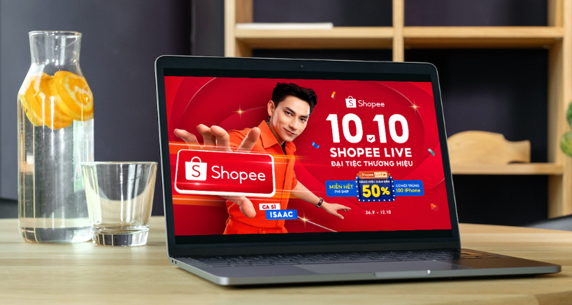Ngày 10/10 xem livestream bán hàng Shopee mua sắm săn sale khuyến mãi ưu đãi