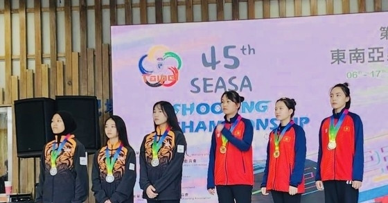 Vietnam finish second at SEA shooting championships