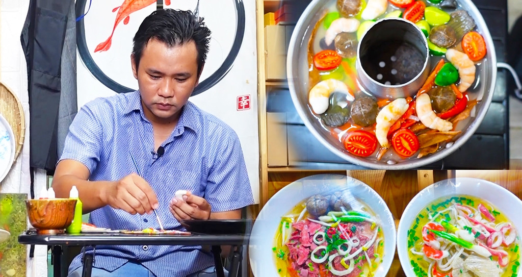 Chàng trai 8X 'biến' đất sét thành hàng trăm mô hình món ăn Việt