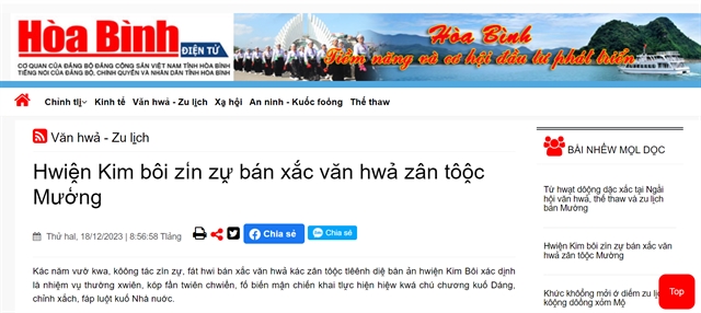 Man of high prestige devoted to Mường culture