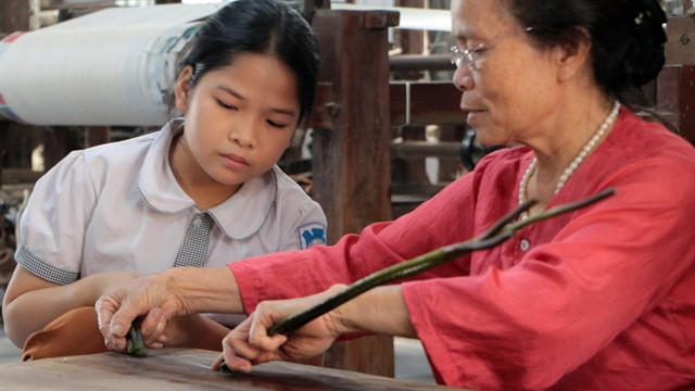 The ancient art of weaving lotus silk