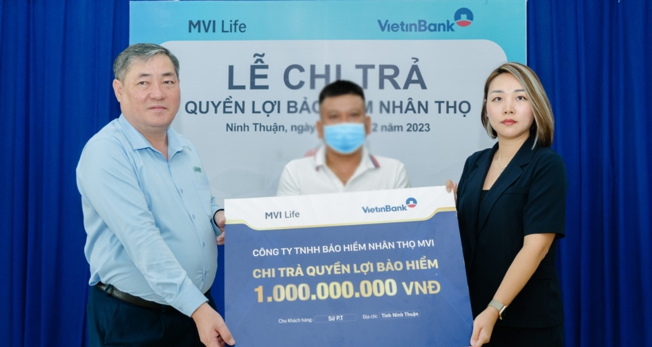 MVI Life chi trả 1 tỷ đồng quyền lợi bảo hiểm cho khách hàng ở Ninh Thuận