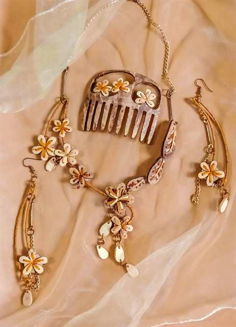 Coconut shells repurposed as stunning jewellery