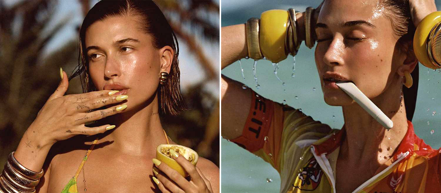 Loạt ảnh Hailey Bieber mặc đồ bơi siêu nóng trên bãi biển hút triệu con mắt