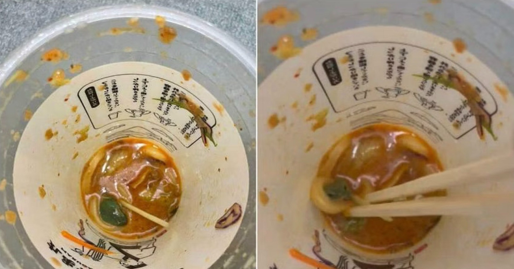 Video thực khách phát hiện con ếch còn sống trong cốc mỳ ăn gần hết