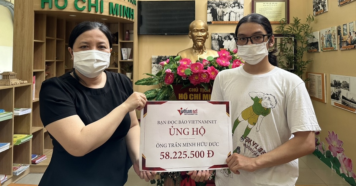 Trao hơn 58 triệu đồng đến ông Trần Minh Hữu Đức