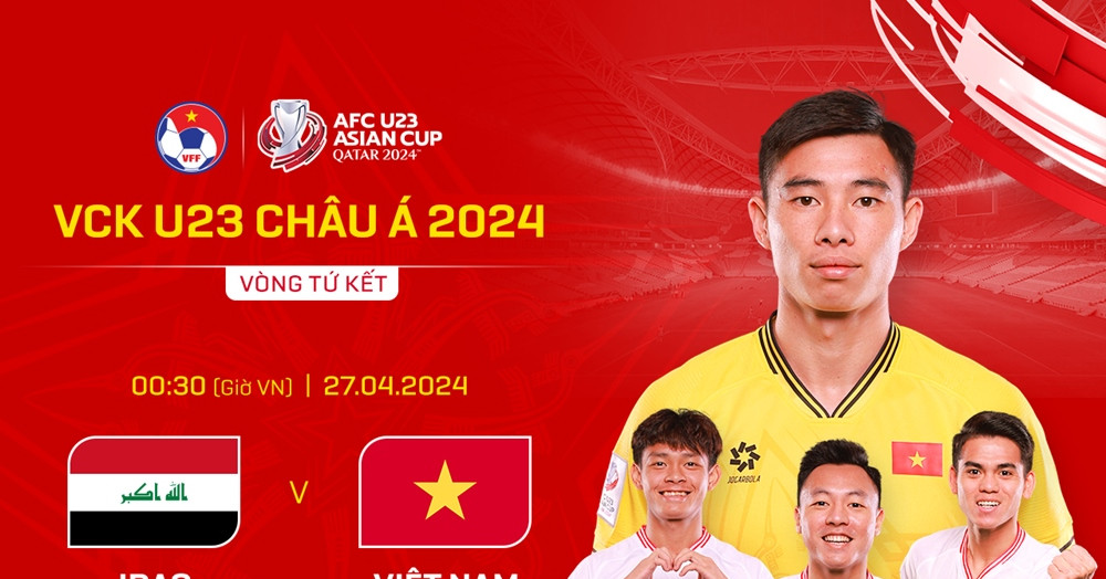 Link xem U23 Việt Nam vs U23 Iraq - U23 châu Á 2024