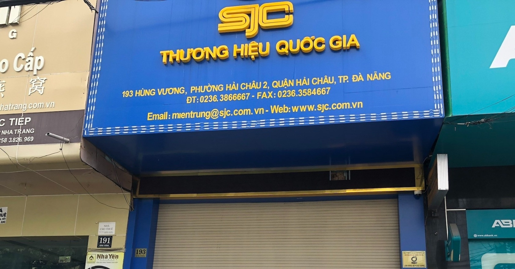 Vàng SJC đột ngột đóng cửa 'tạm ngưng giao dịch' 2 cửa hàng tại Đà Nẵng
