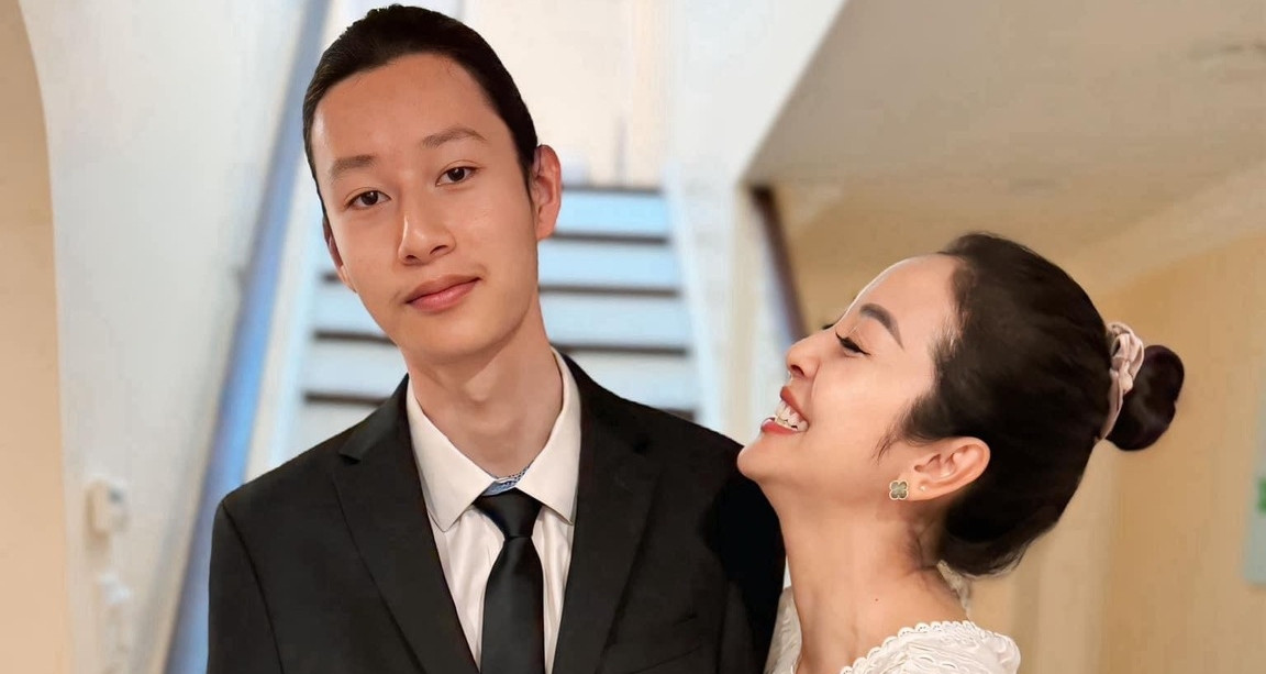 Con trai Jennifer Phạm và Quang Dũng cao 1,9m, diện mạo khác lạ