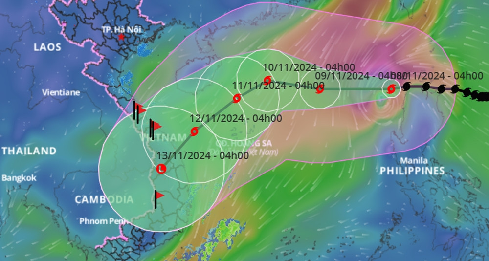 Tin bão mới nhất 8/11: Bão Yinxing vào Biển Đông thành bão số 7 giật cấp 17