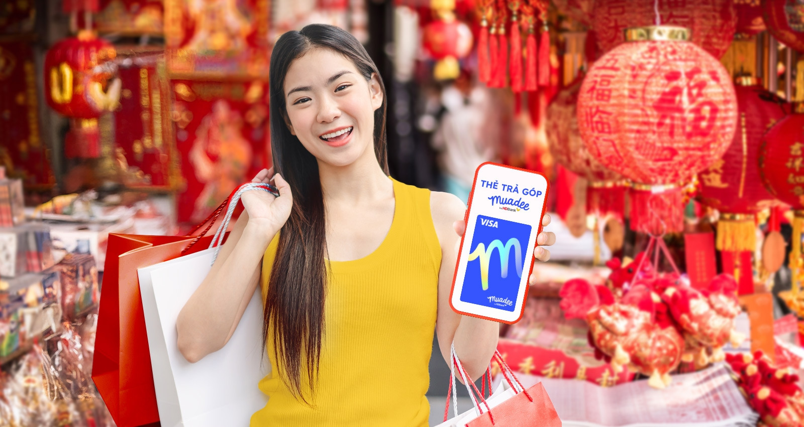 Ví không ‘dày’, Tết vẫn đủ đầy với thẻ trả góp Muadee by HDBank