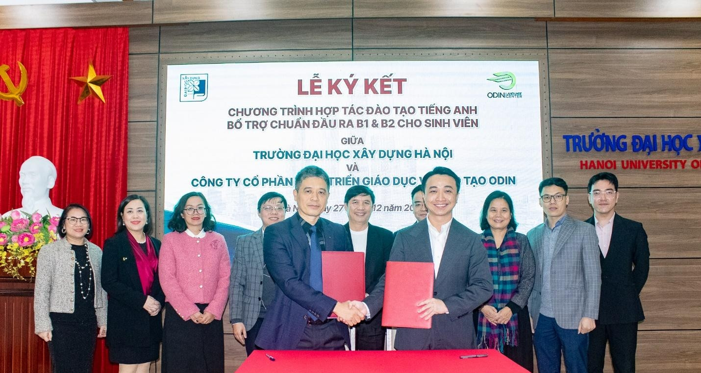 Trường ĐH Xây dựng Hà Nội hợp tác công ty ODIN đào tạo ngoại ngữ cho ...