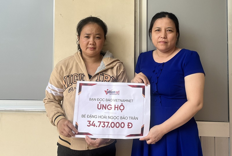 Bé Đặng Hoài Ngọc Bảo Trân được bạn đọc ủng hộ gần 35 triệu đồng