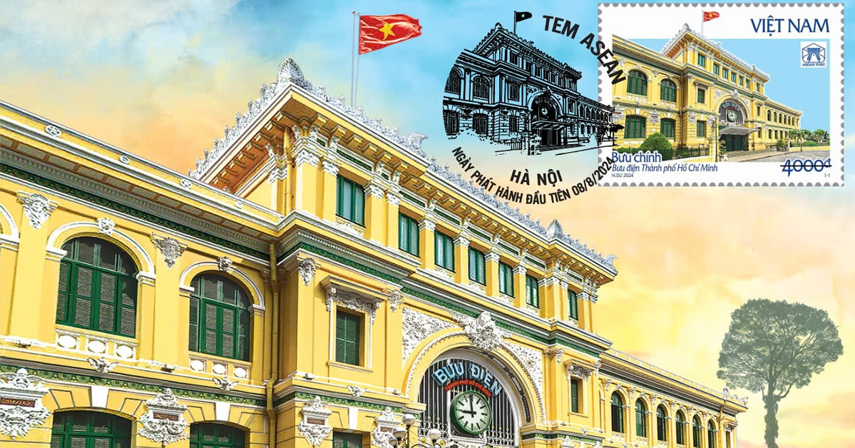 Tòa nhà Bưu điện TPHCM lên tem bưu chính phát hành chung ASEAN
