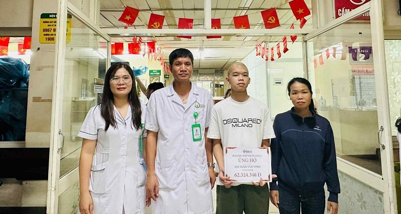 Em Trần Văn Vinh bị tai nạn giao thông được bạn đọc giúp đỡ hơn 62 triệu đồng
