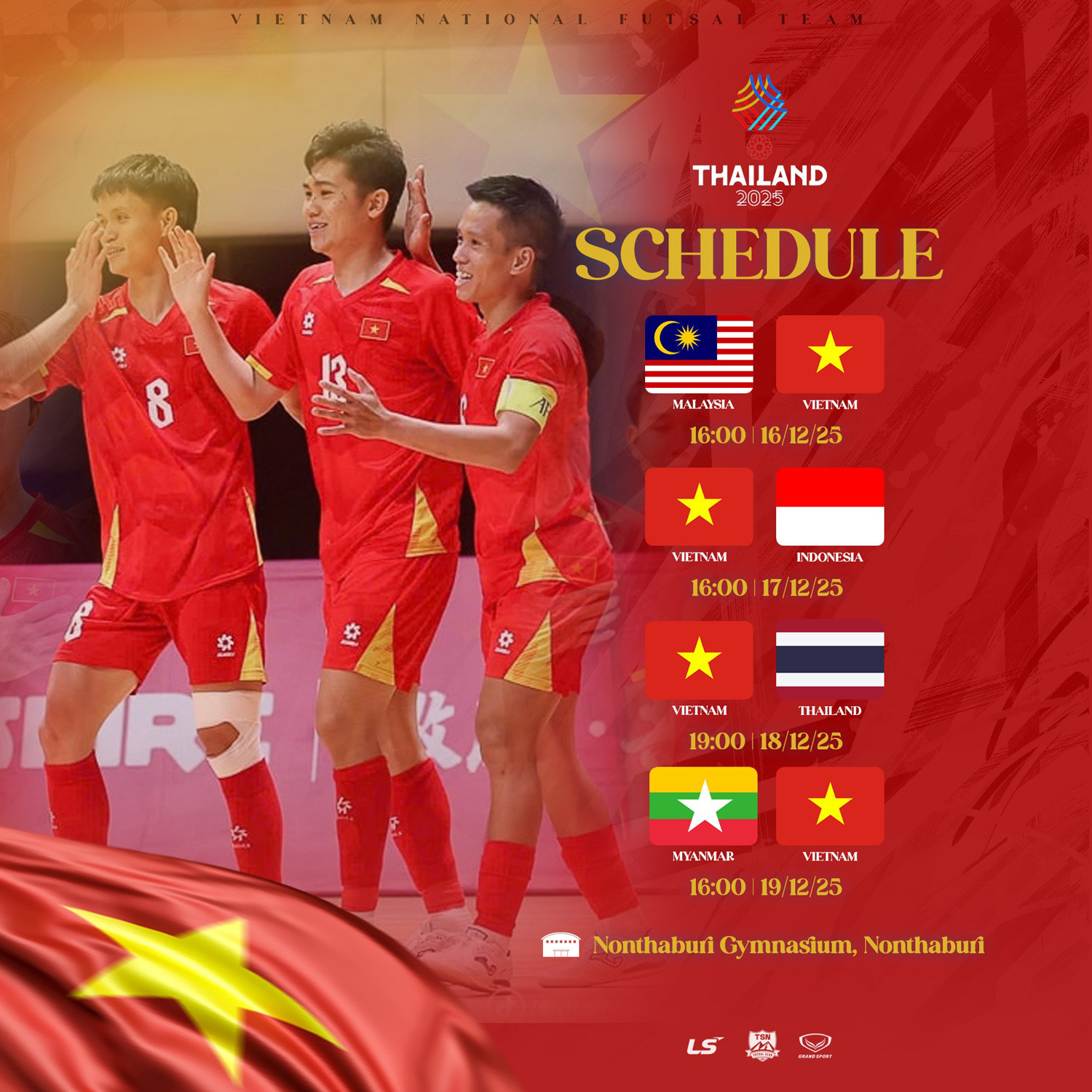 Trực tiếp futsal SEA Games 33 Việt Nam vs Malaysia