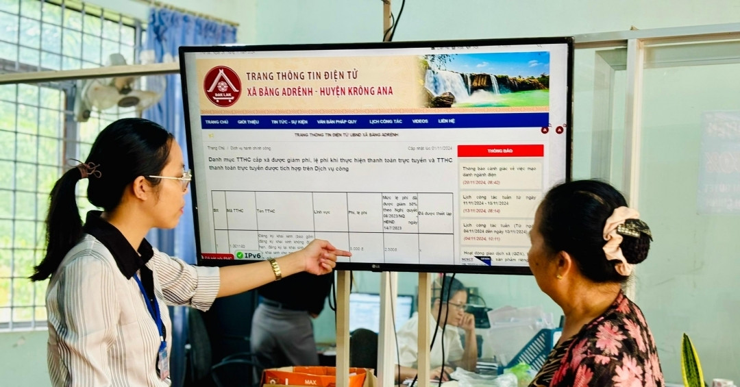 Huyện Krông Ana tăng 11 bậc xếp hạng hiệu quả sử dụng dịch vụ công