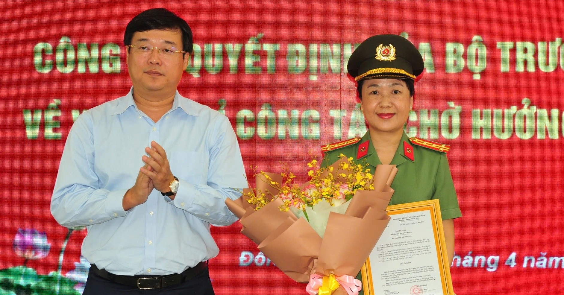 Đại tá Võ Thị Hoài Ngọc được giao quyền phụ trách Công an tỉnh Đồng Tháp