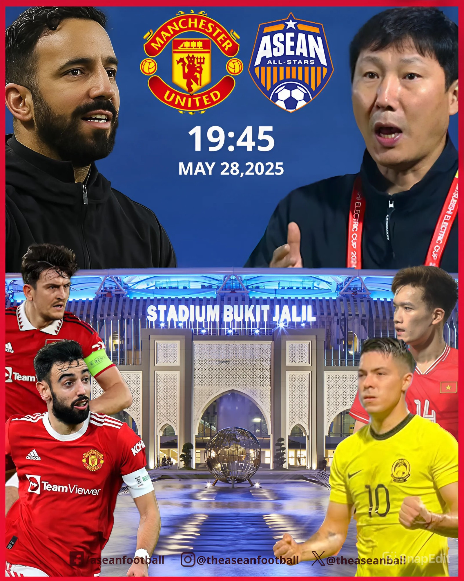 Link xem trực tiếp ASEAN All Stars vs MU, 19h45 hôm nay 28/5