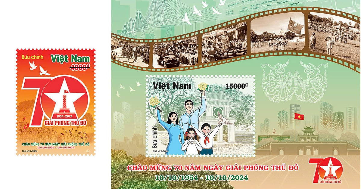 Commemorative stamp released to mark 70 years since Hanoi's liberation