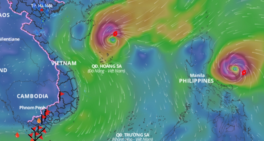 Twin storms Toraji and Yinxing create fujiwhara effect in the East Sea