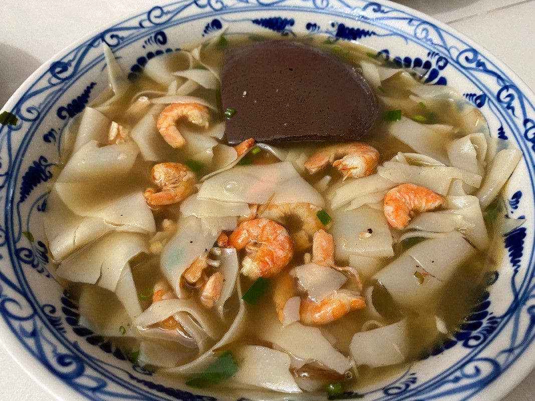 The rustic wonton skin soup