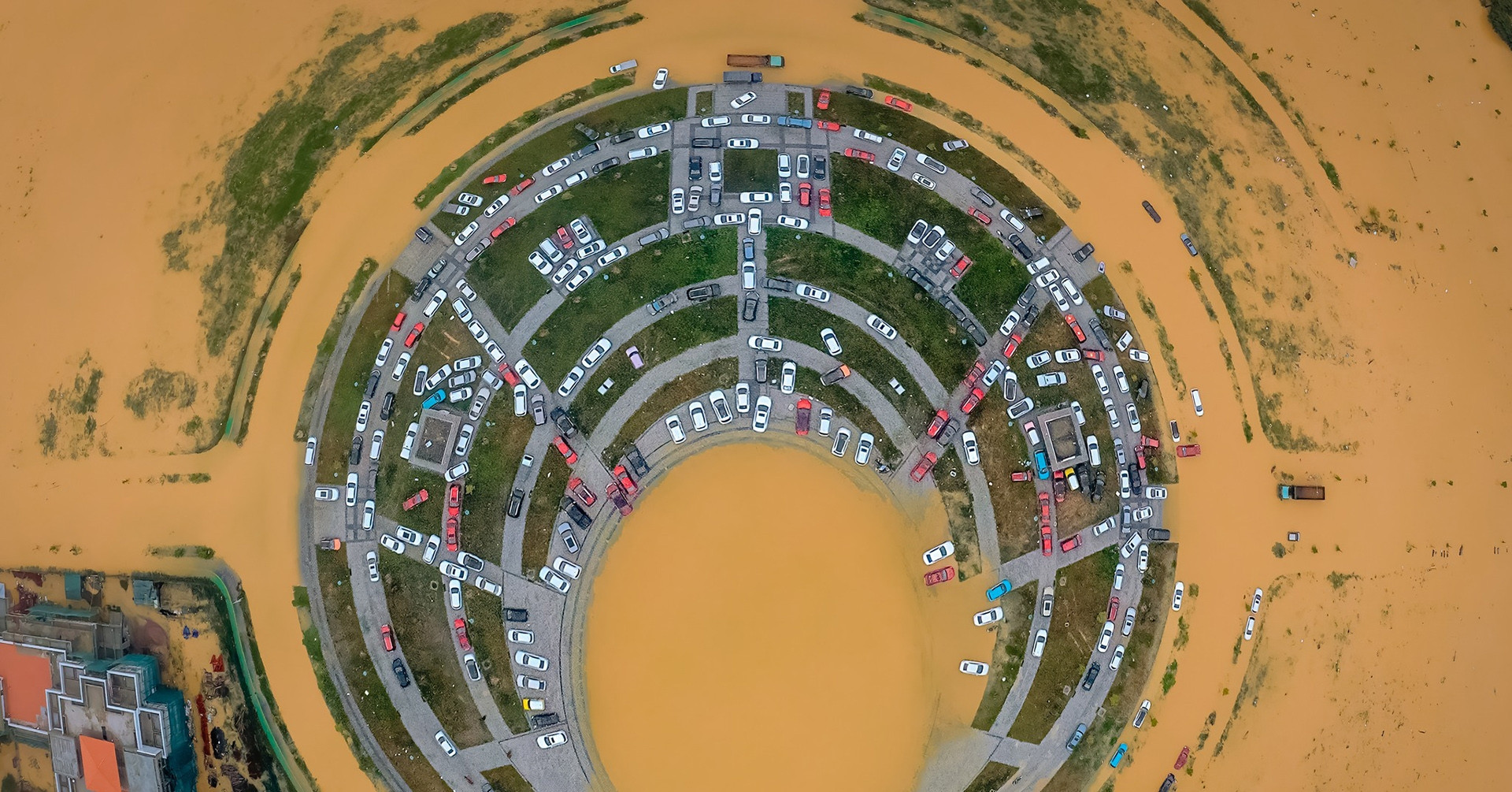 Aerial photos show Hue underwater in rare major flood